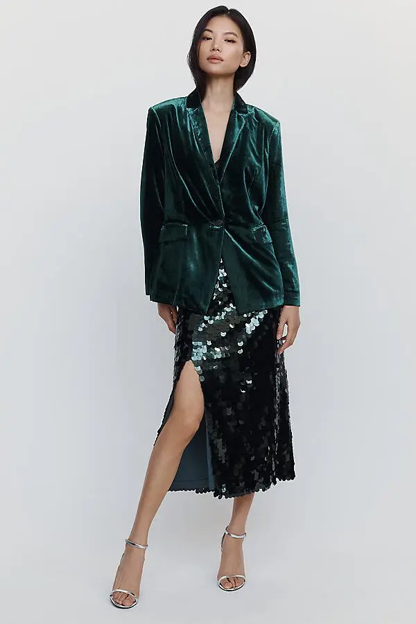 Anthropologie Maeve Tessie Velvet Blazer