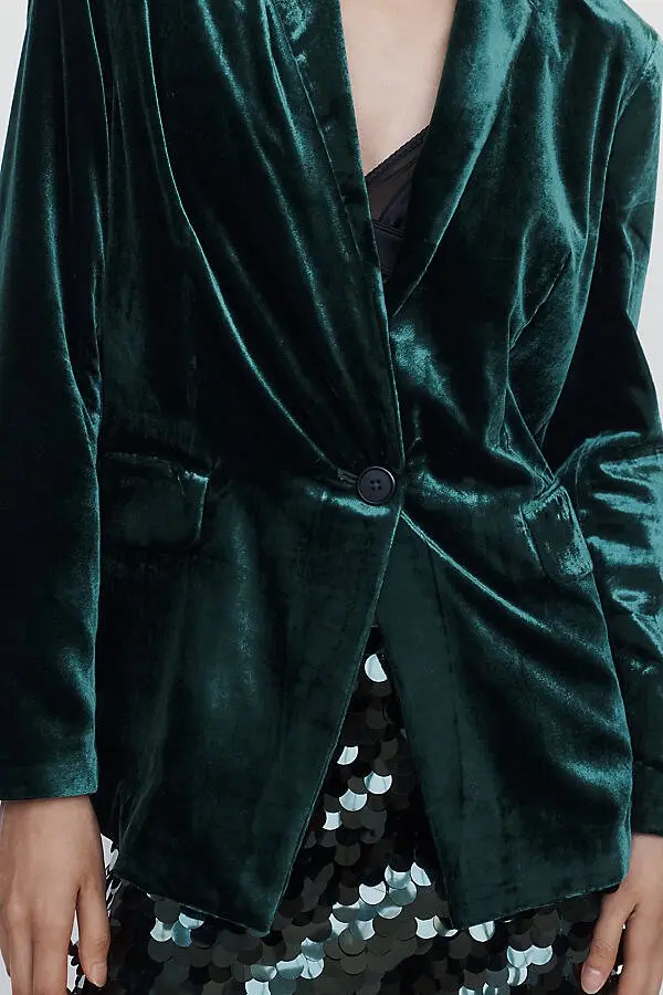 Anthropologie Maeve Tessie Velvet Blazer