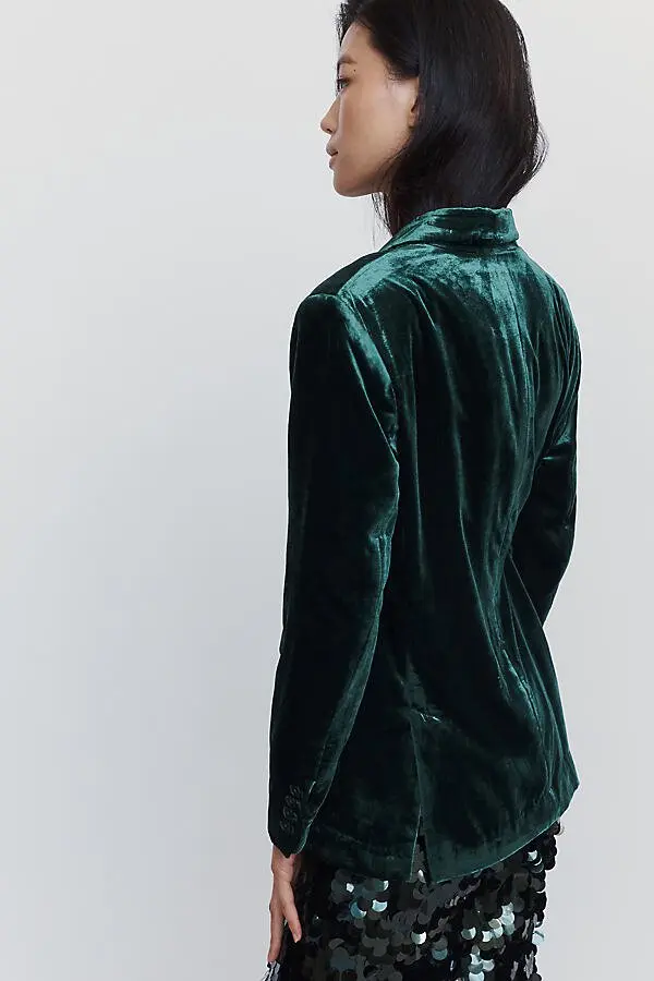 Anthropologie Maeve Tessie Velvet Blazer