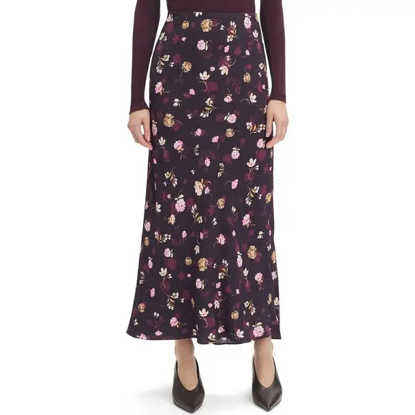 FAVORITE DAUGHTER The Favorite Satin Slip Skirt - Whimsical Monet