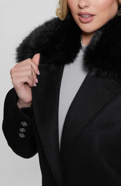 Guess Nancy Coat With Removable Faux Fur Collar