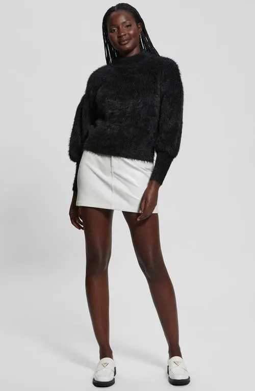 Guess Keyla Fuzzy Bishop Sleeve Sweater