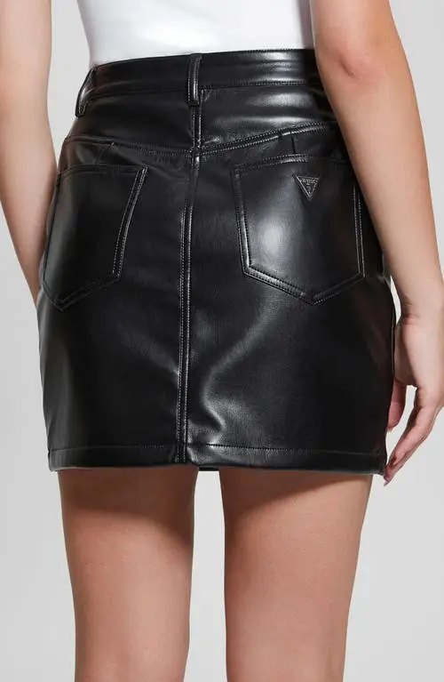 Guess Ysaline Faux Leather Mini Skirt