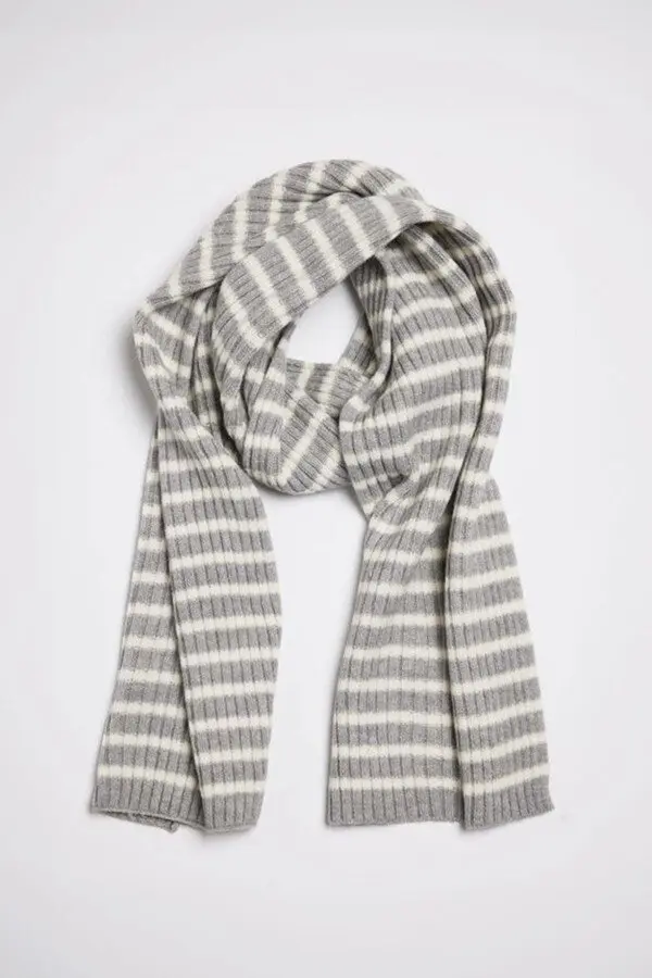 Velvet By Graham & Spencer Bolton Stripe Scarf - Grey