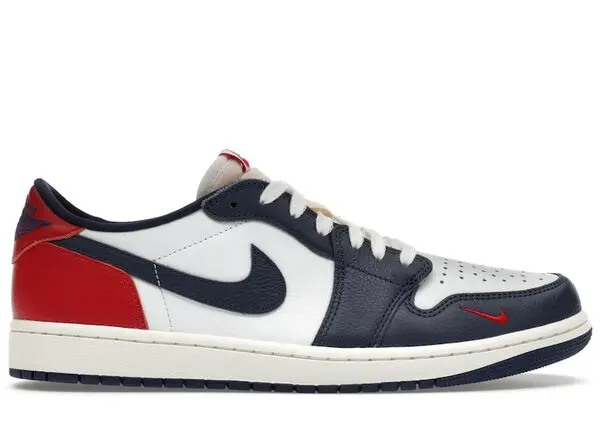 JORDAN 1 Retro Low Og Howard University - White/gym Red/midnight Navy Blue