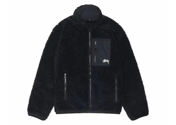 StÜssy Sherpa Reversible Jacket - Black