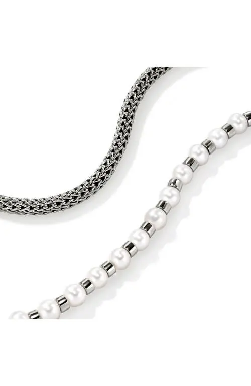 John Hardy Jh Essential Pearl Wrap Bracelet - Silver