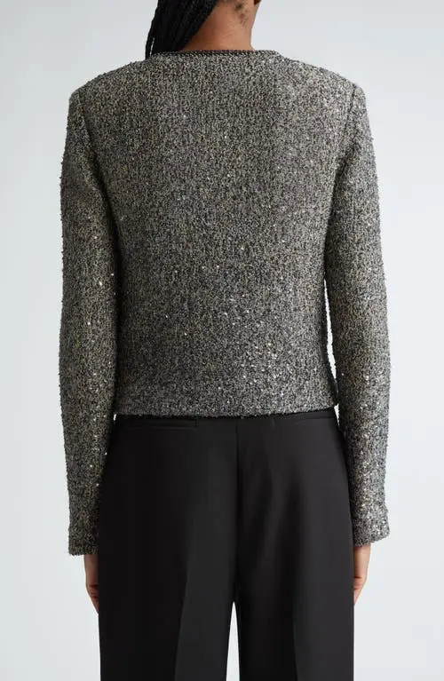 St. John Sequin Knit Crop Jacket