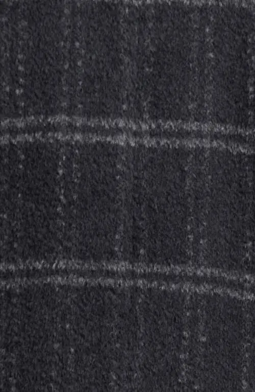 Eileen Fisher High Collar Plaid Coat