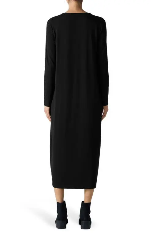 Eileen Fisher Long Sleeve Maxi Dress
