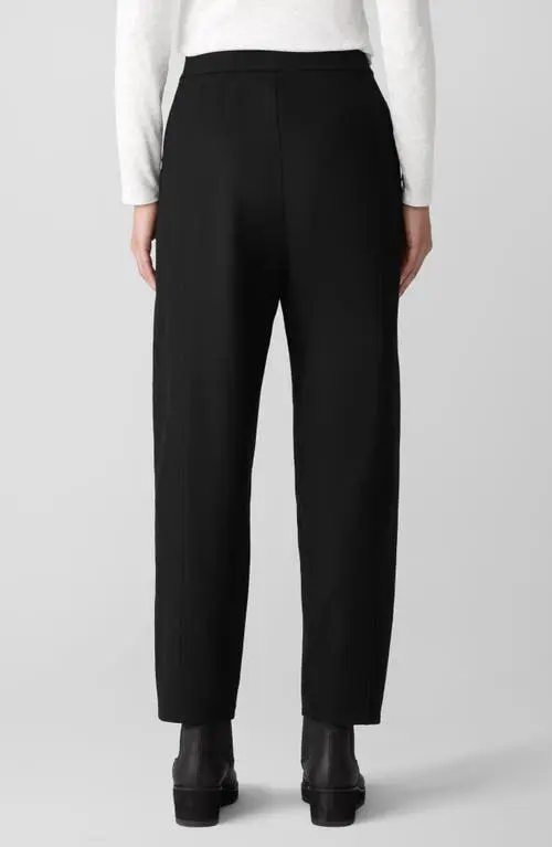Eileen Fisher Pleated Wool Lantern Ankle Pants