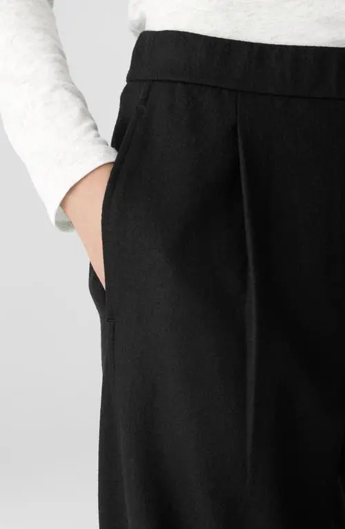 Eileen Fisher Pleated Wool Lantern Ankle Pants
