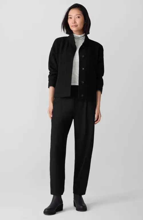 Eileen Fisher Pleated Wool Lantern Ankle Pants