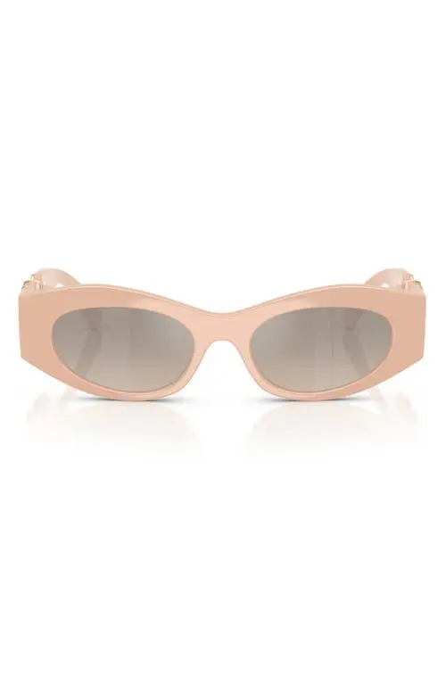 Versace 51mm Oval Sunglasses - Light Beige