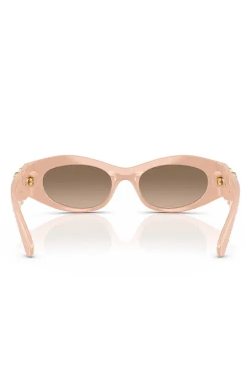 Versace 51mm Oval Sunglasses - Light Beige