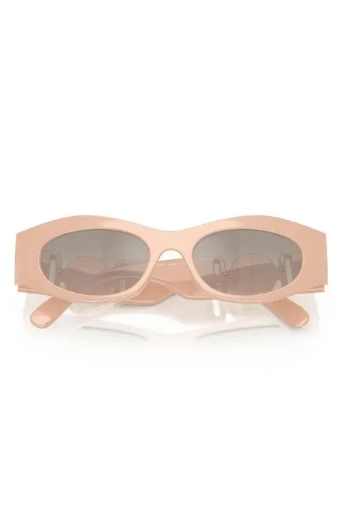 Versace 51mm Oval Sunglasses - Light Beige