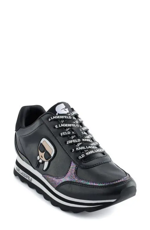 Karl Lagerfeld Paris Platform Sneaker - Black Multi