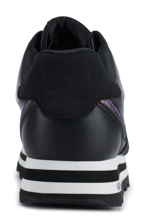 Karl Lagerfeld Paris Platform Sneaker - Black Multi