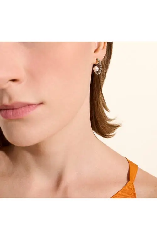 John Hardy Jh Essentials Pearl Hoop Earrings, Sterling Silver - Silver/pearl