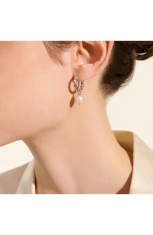 John Hardy Jh Essentials Pearl Hoop Earrings