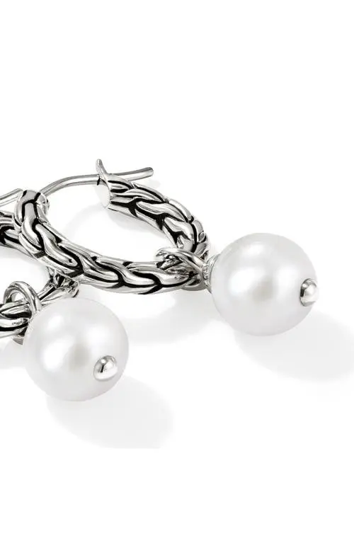 John Hardy Jh Essentials Pearl Hoop Earrings