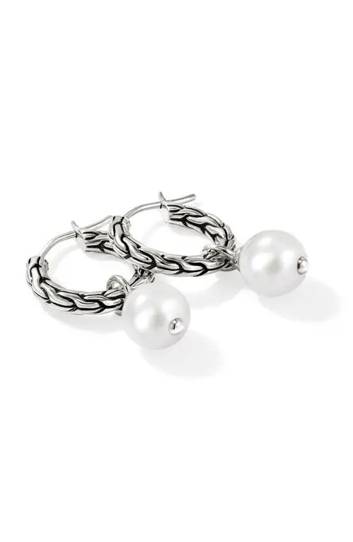 John Hardy Jh Essentials Pearl Hoop Earrings