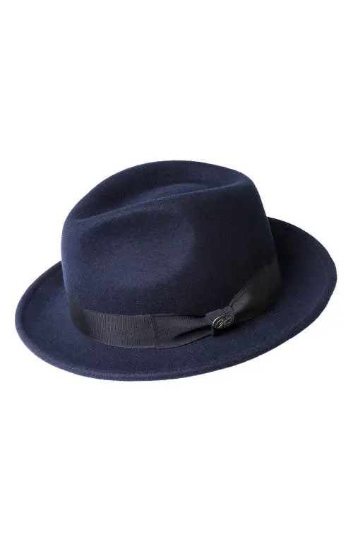 BAILEY Maglor Wool Felt Fedora - Navy
