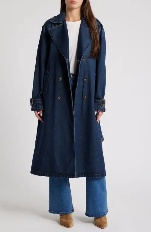 HIDDEN JEANS Classic Denim Trench Coat