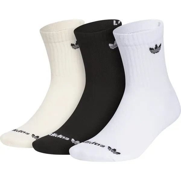 Adidas Assorted 3-pack Trefoil Performance Crew Socks - White/black/wonder White