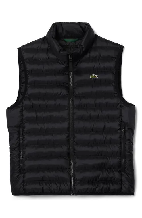 Lacoste Water Repellent Puffer Vest - Black