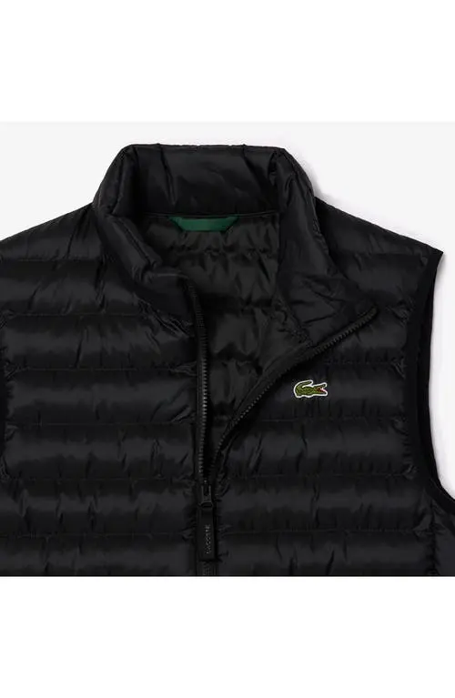 Lacoste Water Repellent Puffer Vest - Black