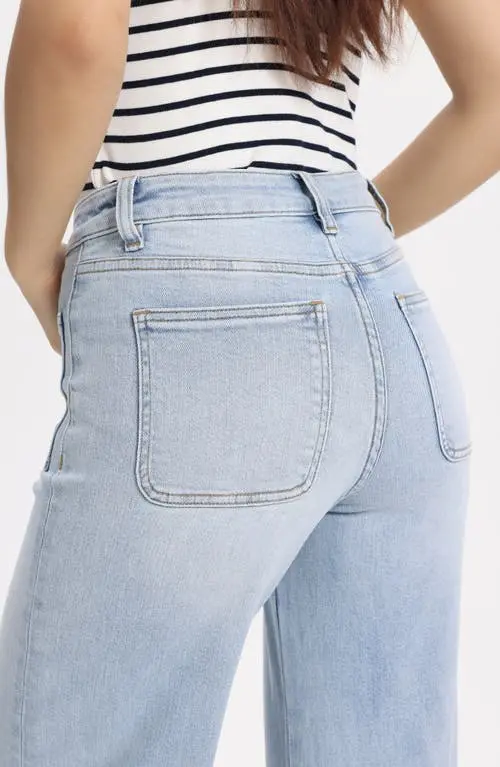 BAYEAS Katia Patch Pocket Wide Leg Jeans - Horizon