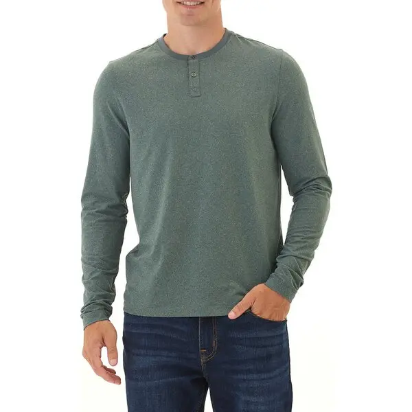 THREADS 4 THOUGHT Frederick Luxe Stretch Jersey Henley - Heather Serrano