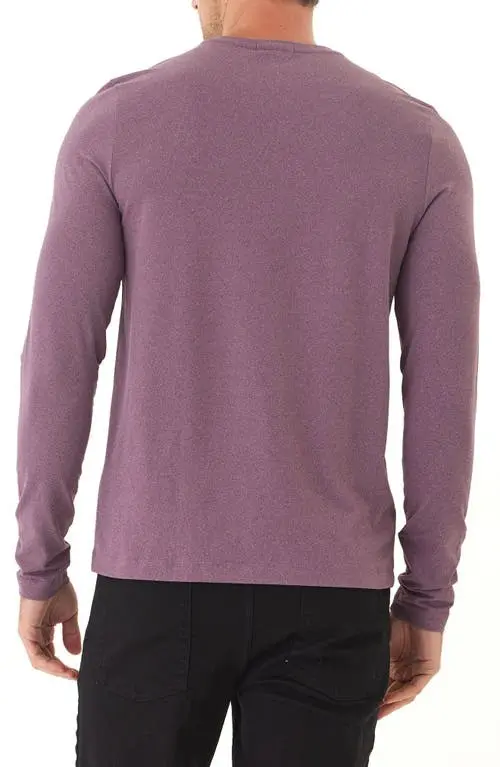 THREADS 4 THOUGHT Frederick Luxe Stretch Jersey Henley - Heather Ultra Maroon