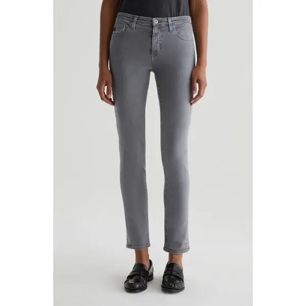 Ag Prima Low Rise Cigarette Jeans - Sulfur Grey Ember