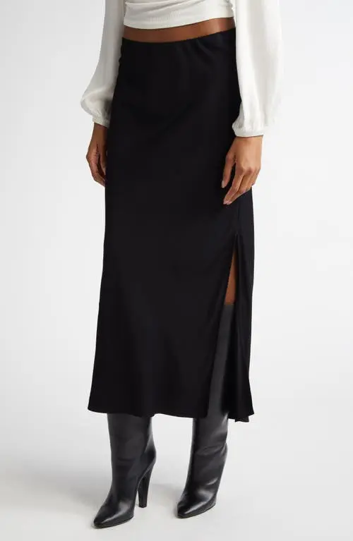 Bella Dahl Side Slit Bias Satin Maxi Skirt