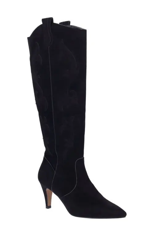 J. Reneé Siera Knee High Western Boot - Black