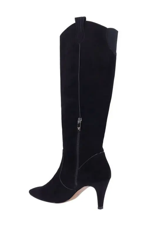 J. Reneé Siera Knee High Western Boot - Black