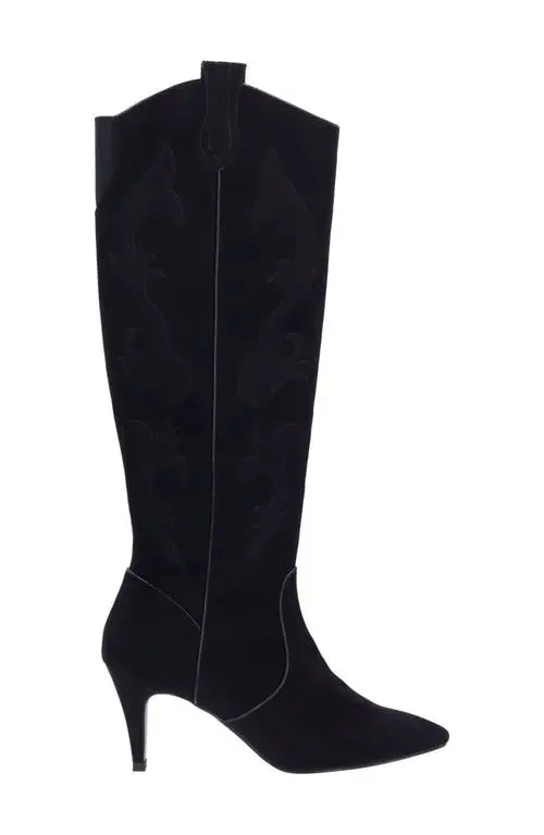 J. Reneé Siera Knee High Western Boot - Black