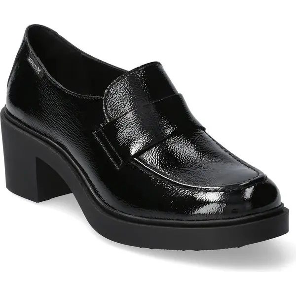 Mephisto Pamelia Patent Leather Loafer Pump - Black Patent