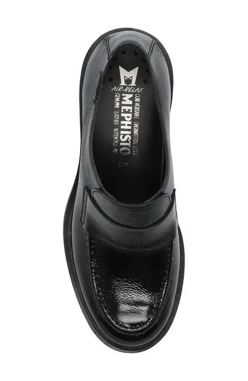 Mephisto Pamelia Patent Leather Loafer Pump - Black Patent