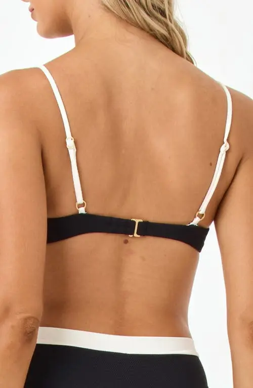 L*Space Sunrise Shell Bikini Top - Black/cream