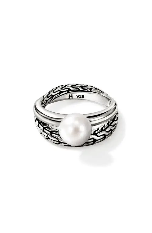 John Hardy Essentials Pearl Ring - Silver/pearl