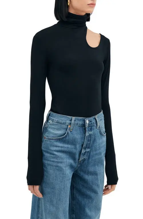 MARCELLA Allegra Asymmetric Turtleneck Top