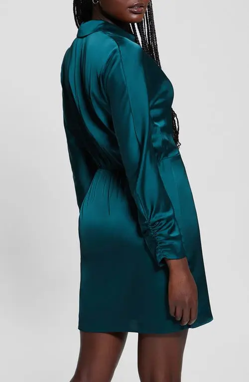 Guess Tanya Long Sleeve Satin Dress