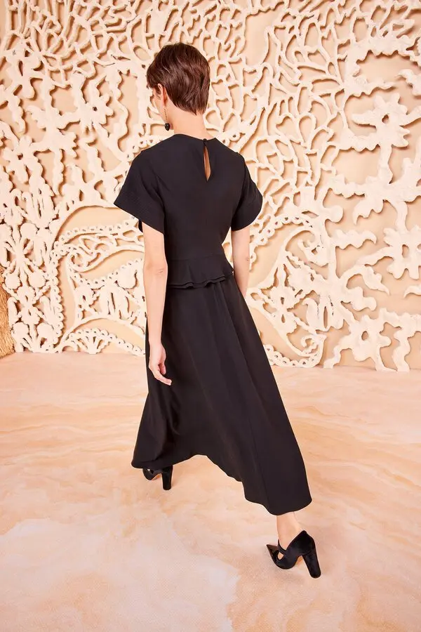 Ulla Johnson Cassia Midi Dress In Noir - 60% Off | Editorialist