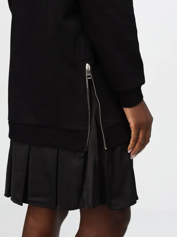 strapless open back dress MO&Co. Side Slit Sweatshirt Dress