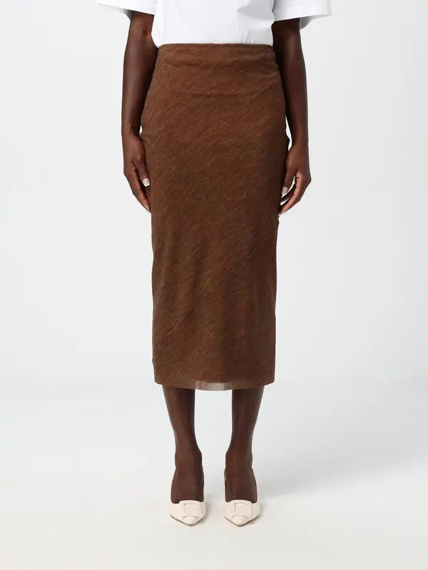 Philosophy Di Lorenzo Serafini Midi Skirt - Brown