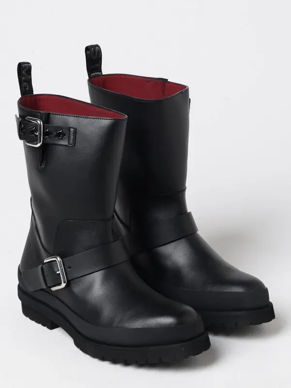 Stella McCartney Leather Buckled Boots - Black