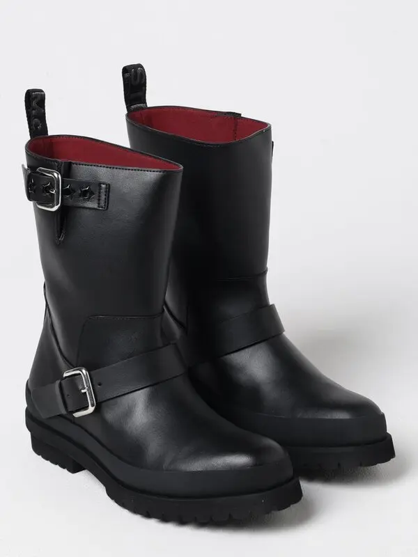 Stella McCartney Leather Buckled Boots - Black